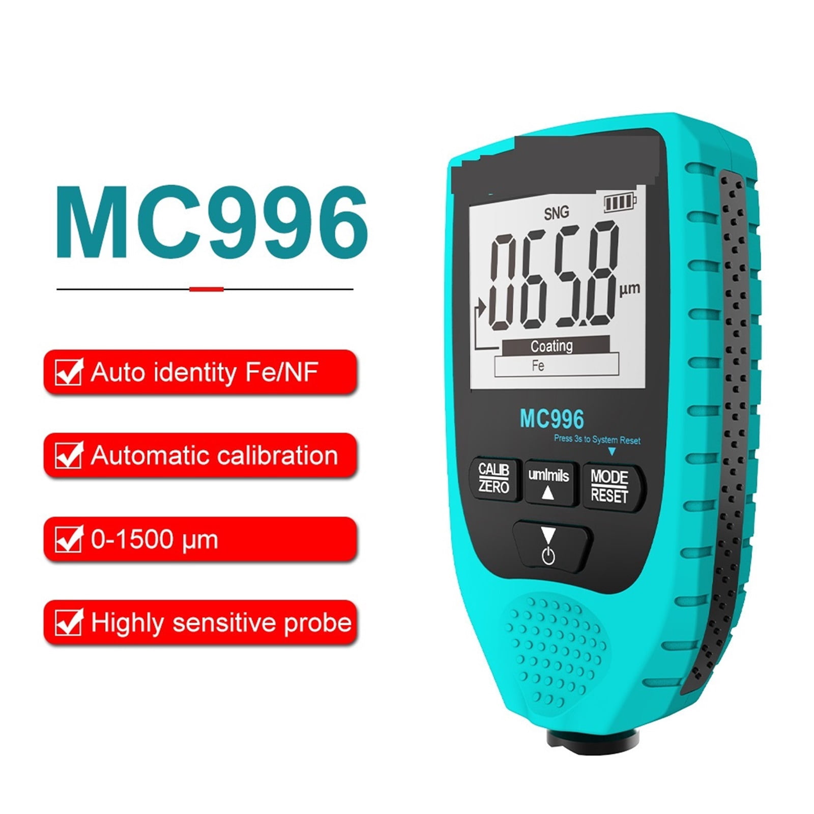 Coating Thickness Gauge MC996 High-Precision Digital Car Paintwork ...