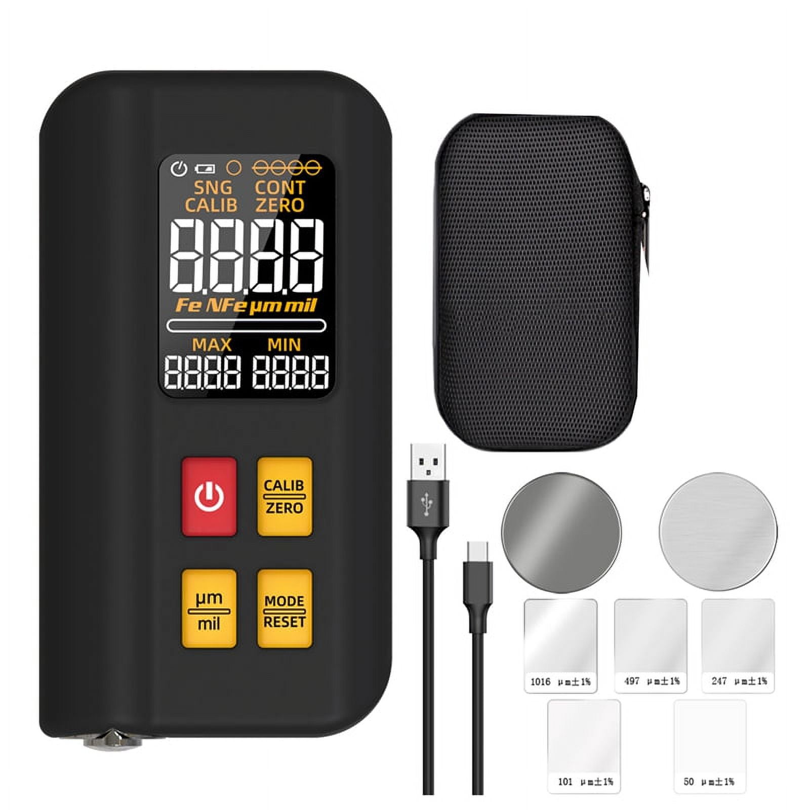 Coating Thickness Gauge Rechargeable 0.1Micrometre/0-1500µM Fe/NFe MAX ...