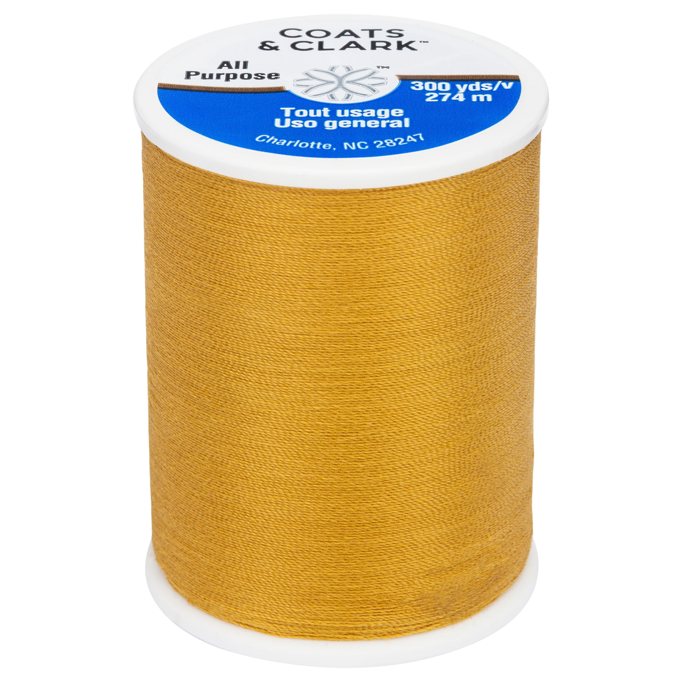 Coats & Clark All Purpose Amber Polyester Thread, 300 Yards - Walmart.com