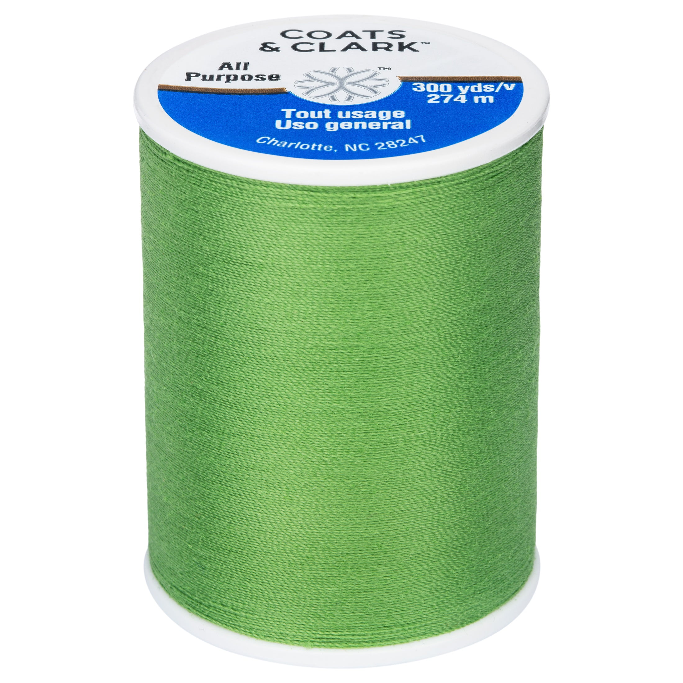 Coats & Clark All Purpose Apple Green Polyester Thread, 300 Yards ...