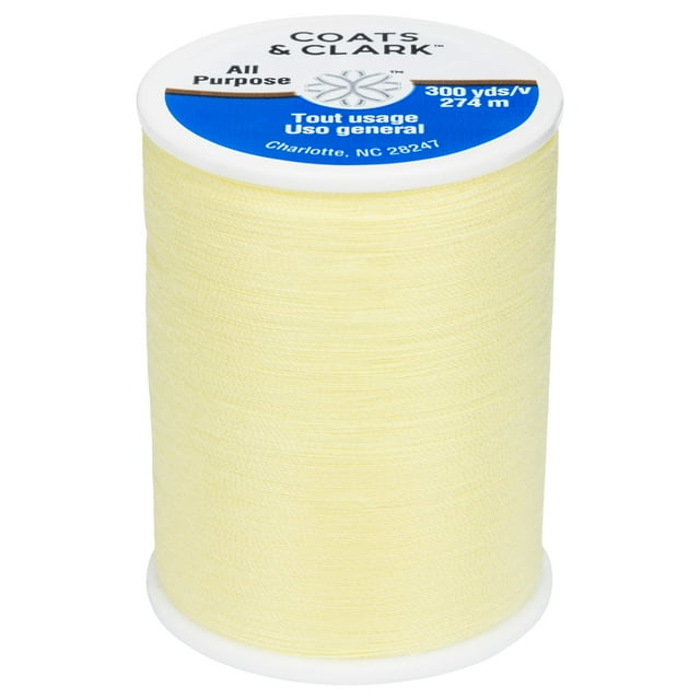 Coats & Clark All Purpose Baby Yellow Polyester Thread, 300 Yards ...