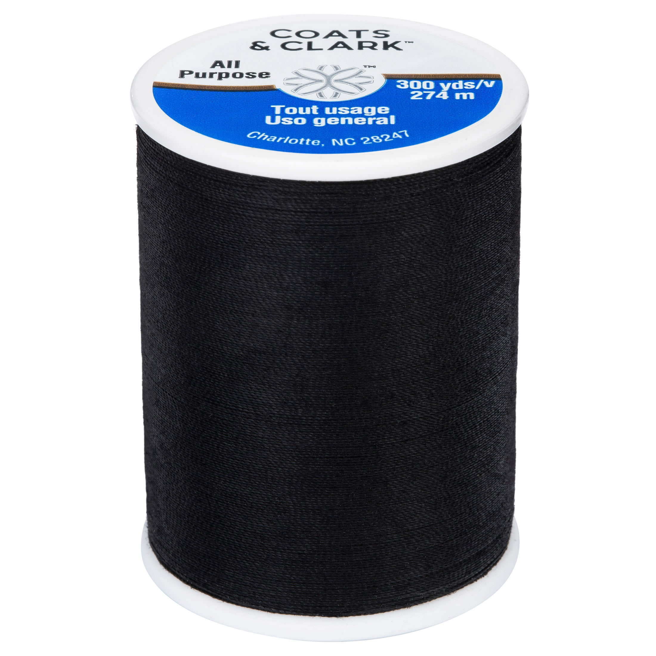 Coats & Clark All Purpose Black Polyester Thread, 300 Yards - Walmart.com