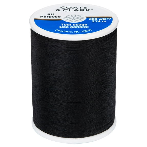 Coats & Clark All Purpose Black Polyester Thread, 300 Yards - Walmart.com