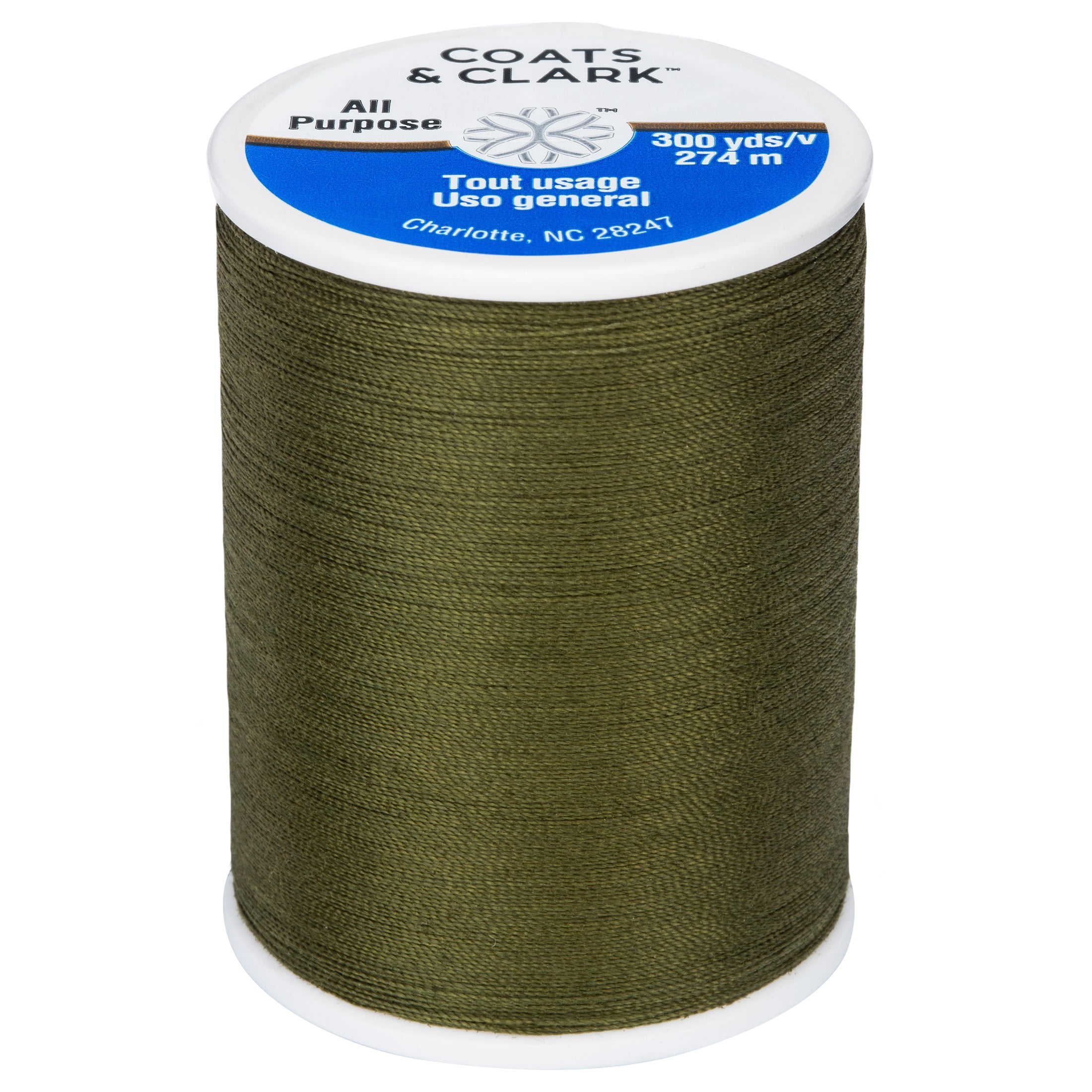 Coats & Clark All Purpose Bronze Green Polyester Thread, 300 Yards ...