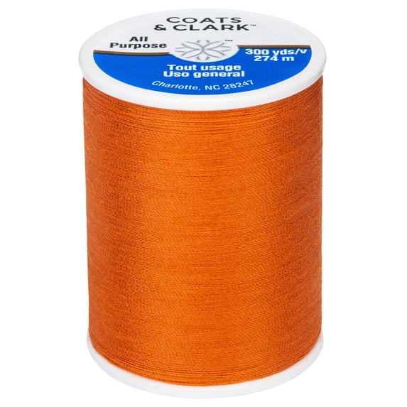 Coats & Clark All Purpose Burnt Orange Polyester Thread, 300 Yards ...