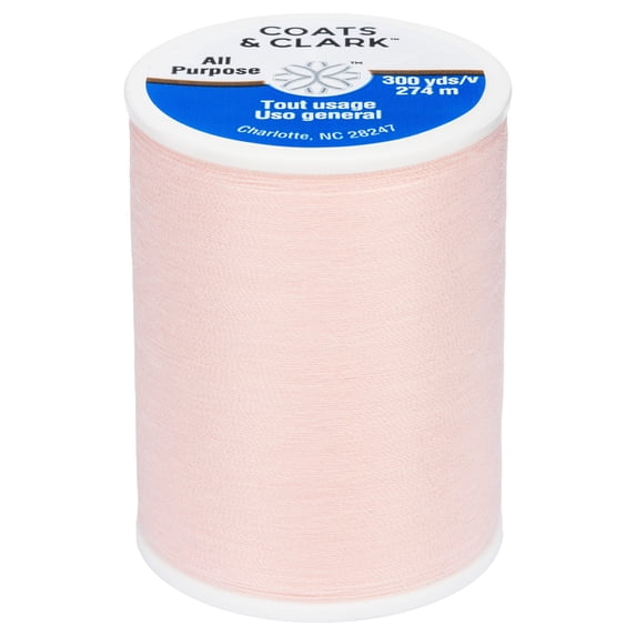 Coats & Clark All Purpose Coral Pink Polyester Thread, 300 Yards ...
