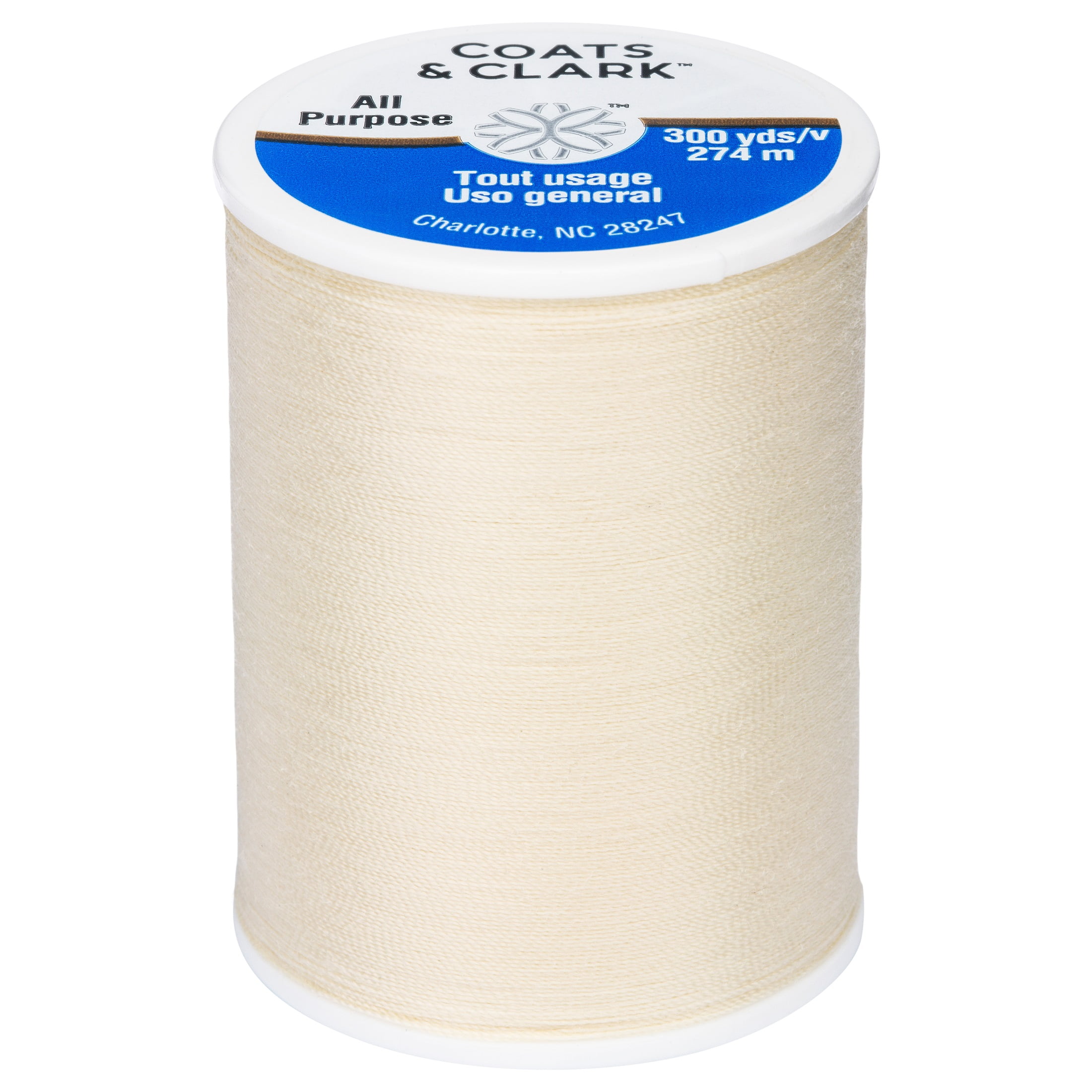 Coats & Clark All Purpose Cream Polyester Thread, 300 Yards - Walmart.com