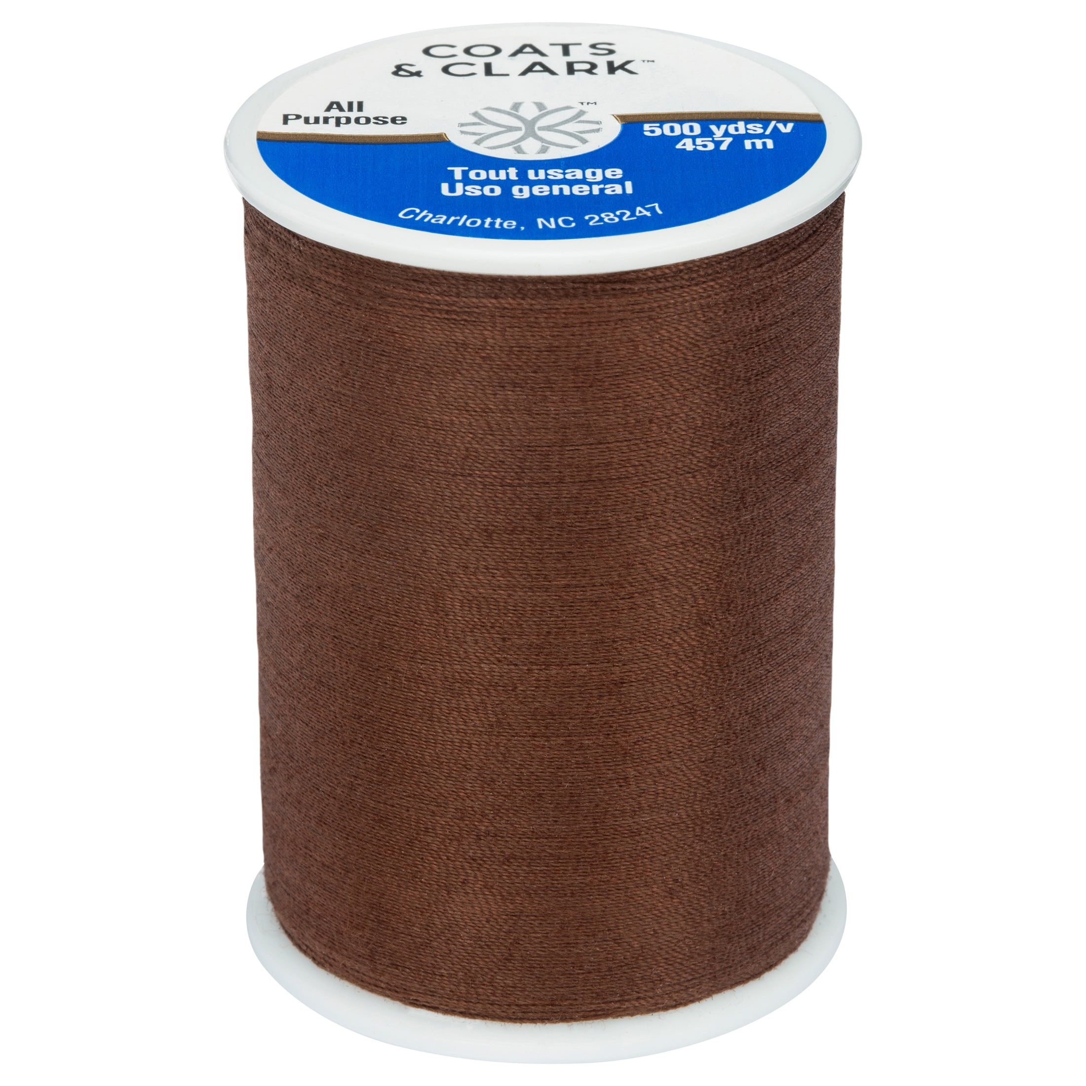 Coats & Clark All Purpose Dark Brown Polyester Thread, 500 yards/457 ...