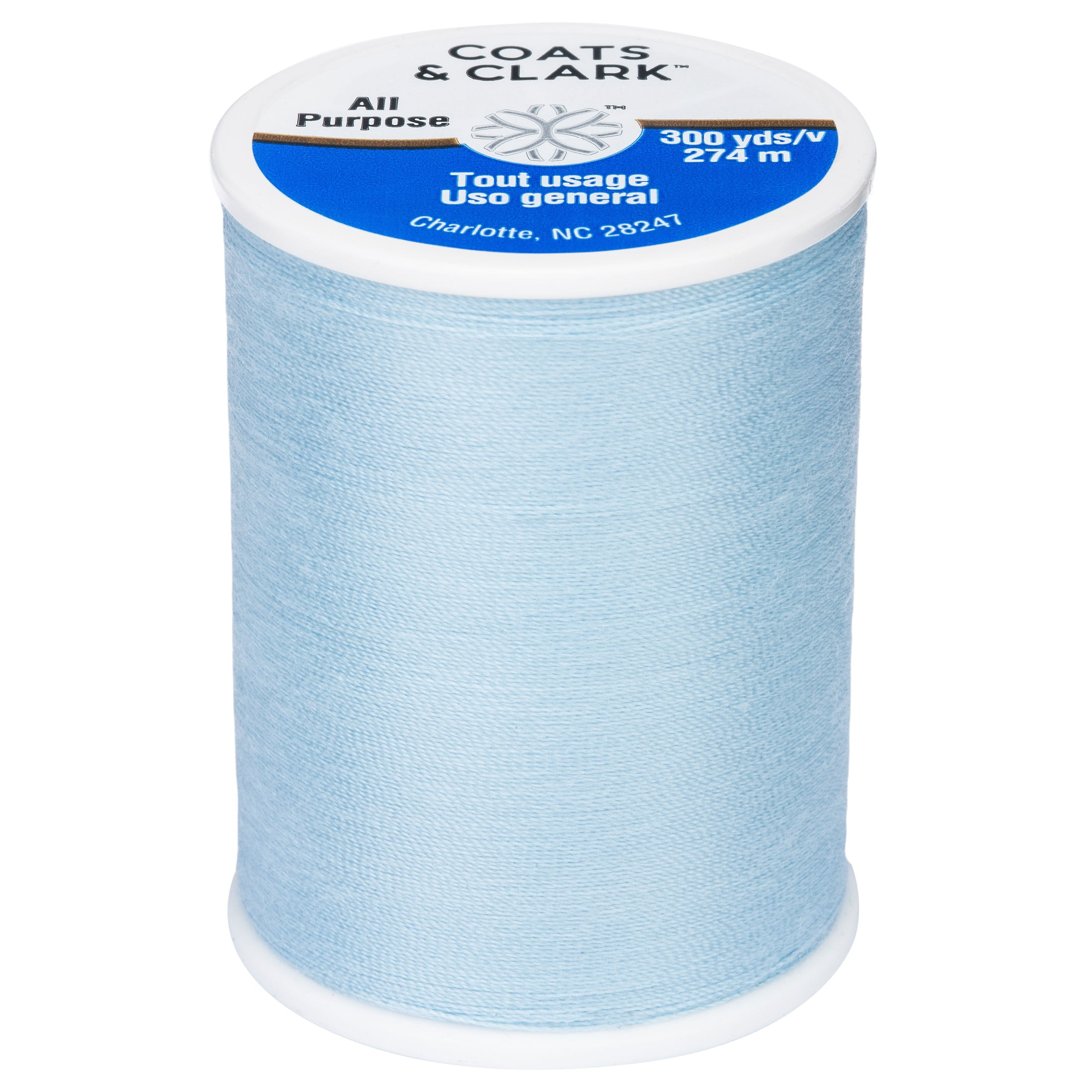 Coats & Clark All Purpose Icy Blue Polyester Thread, 300 Yards ...