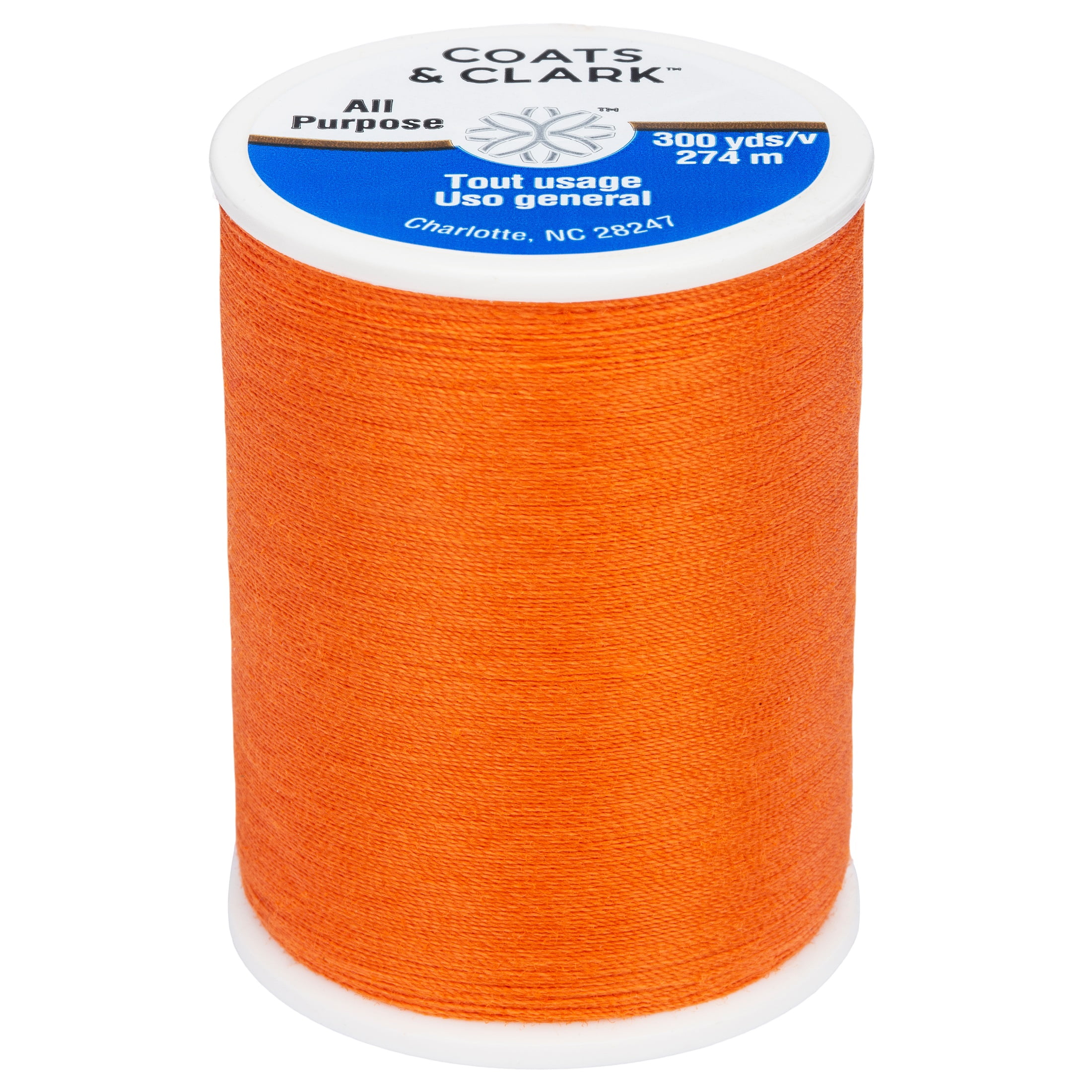 Coats & Clark All Purpose Kumquat Polyester Thread, 300 Yards - Walmart.com