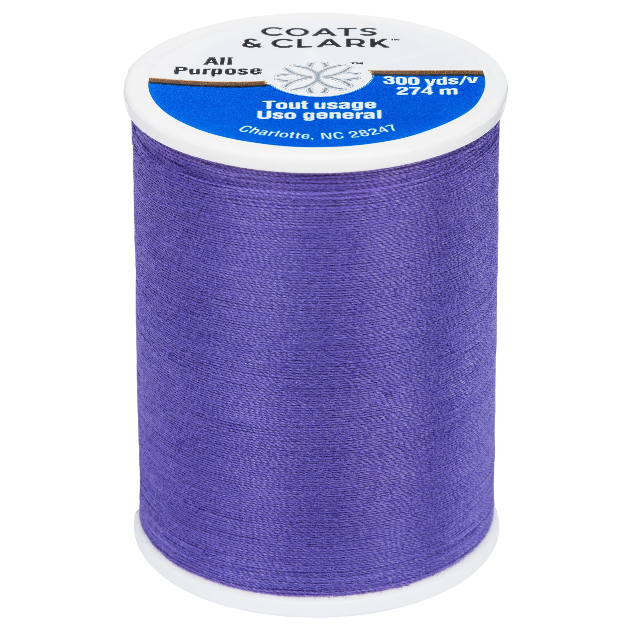 Coats & Clark All Purpose Light Purple Polyester Thread, 300 Yards ...