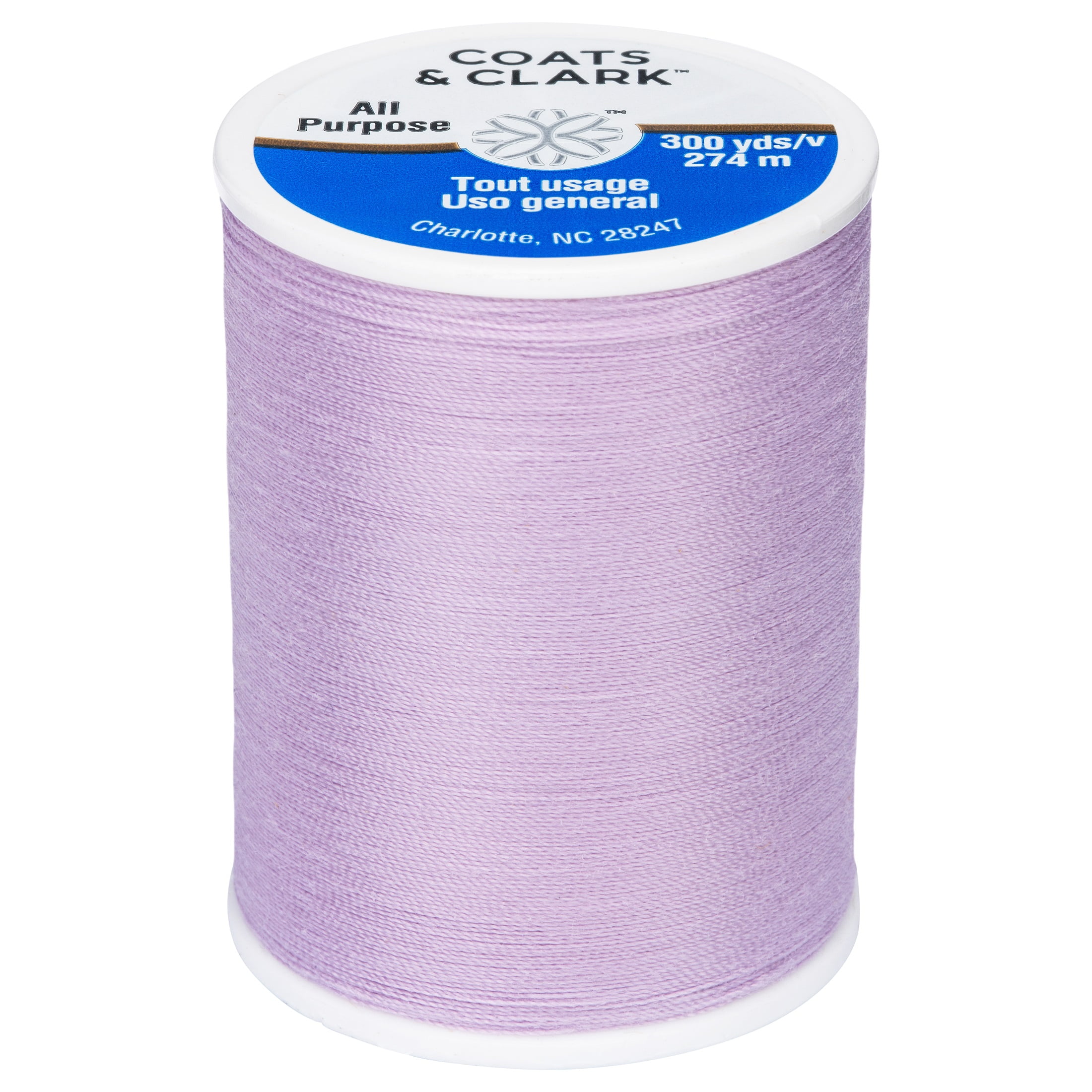 Coats & Clark All Purpose Light Violet Polyester Thread, 300 Yards ...