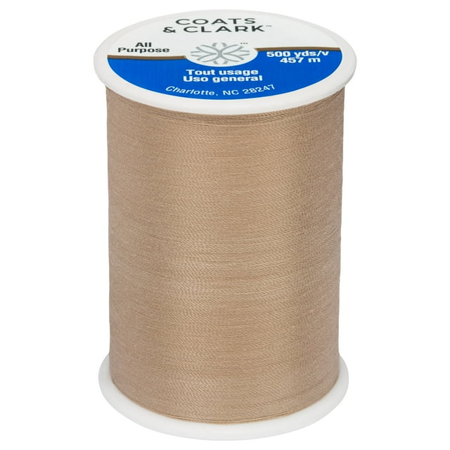 Coats & Clark All Purpose Mushroom Polyester Thread, 500 yards/457 ...