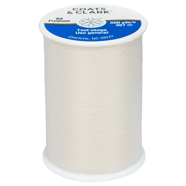 Coats & Clark All Purpose Natural Polyester Thread, 500 yards/457 ...