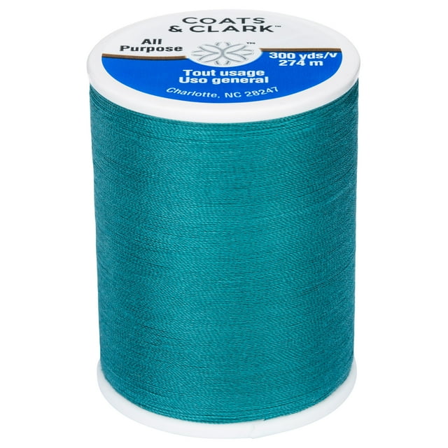 Coats & Clark All Purpose Oriental Blue Polyester Thread, 300 Yards ...