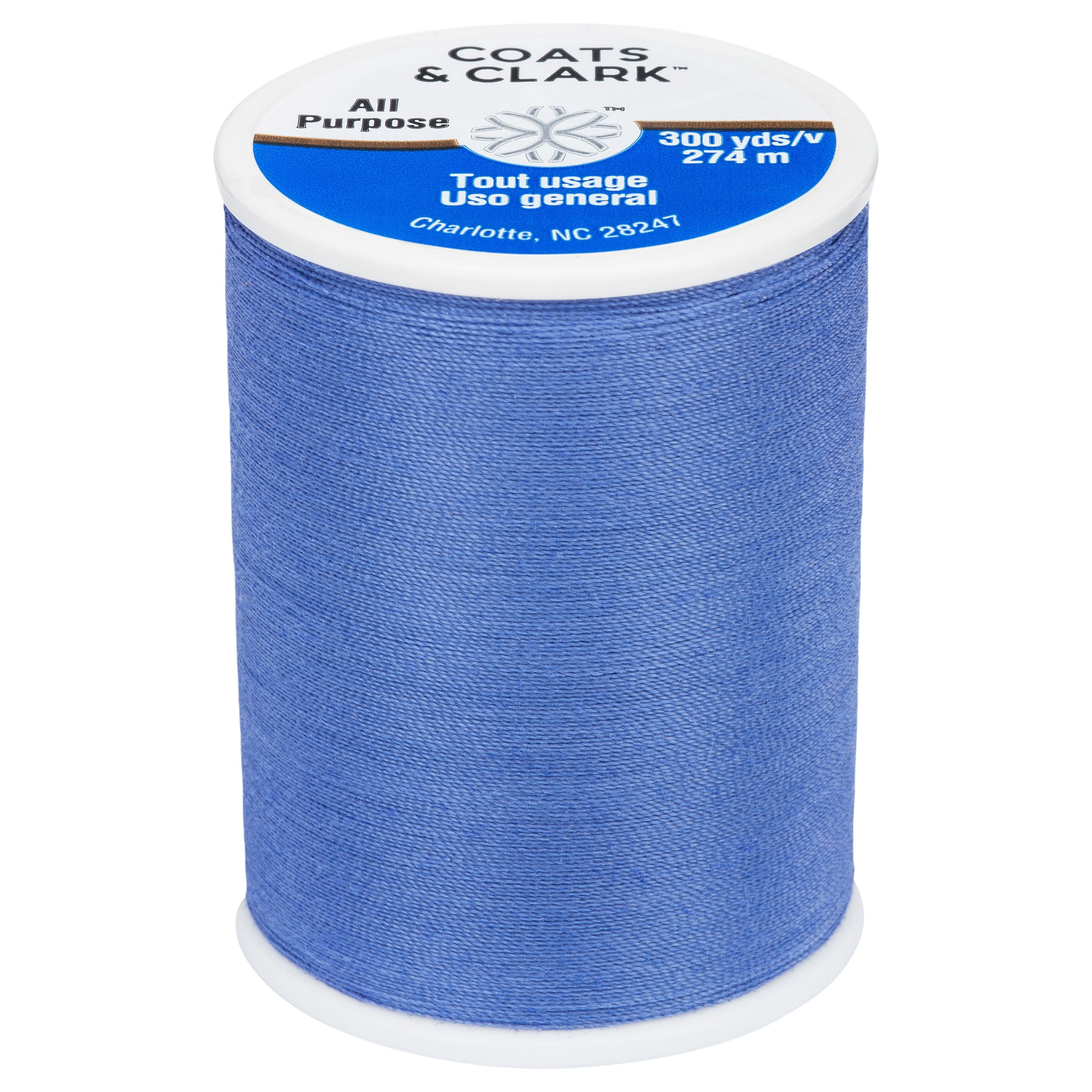 Coats & Clark All Purpose Periwinkle Polyester Thread, 300 Yards ...