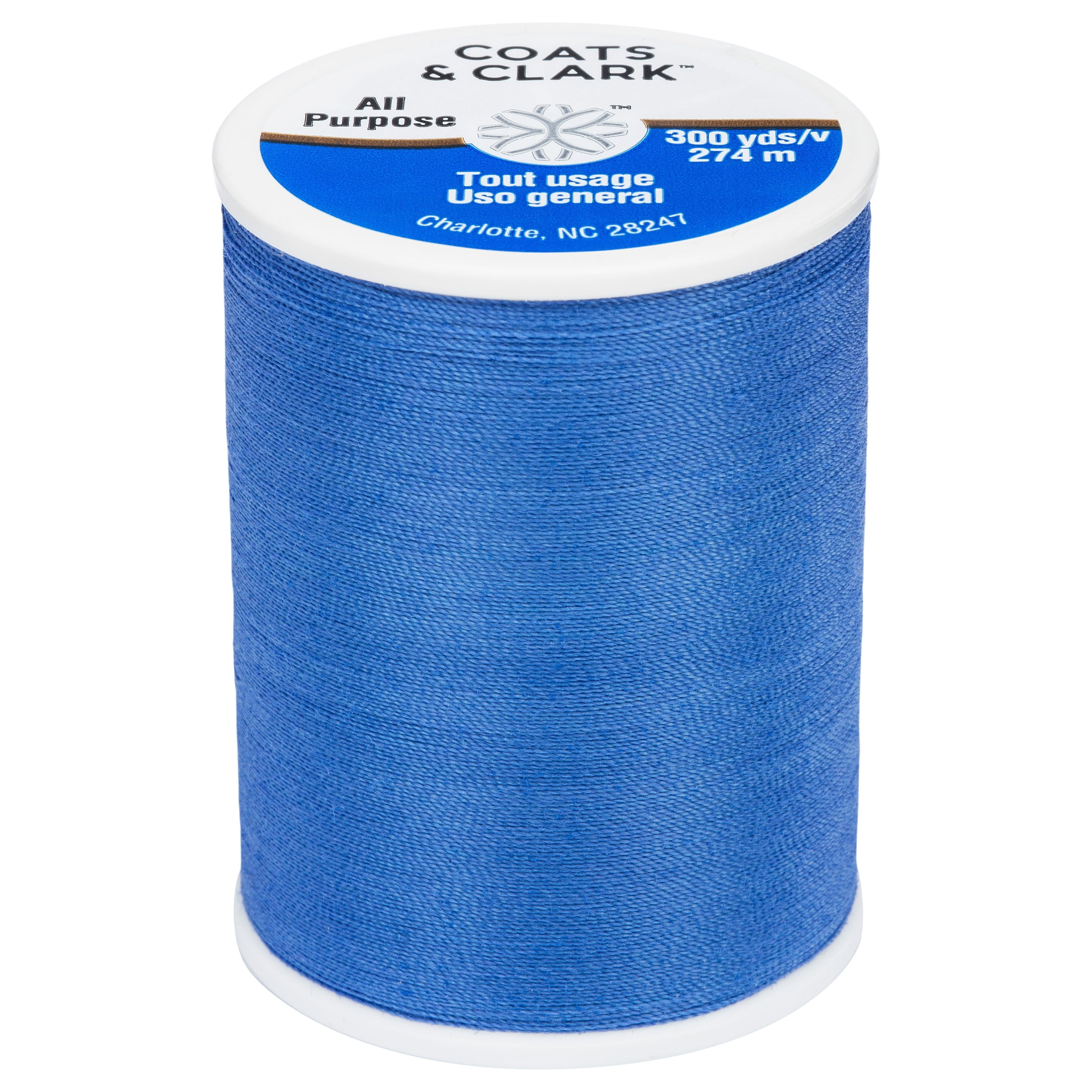 Coats & Clark All Purpose True Blue Polyester Thread, 300 Yards ...