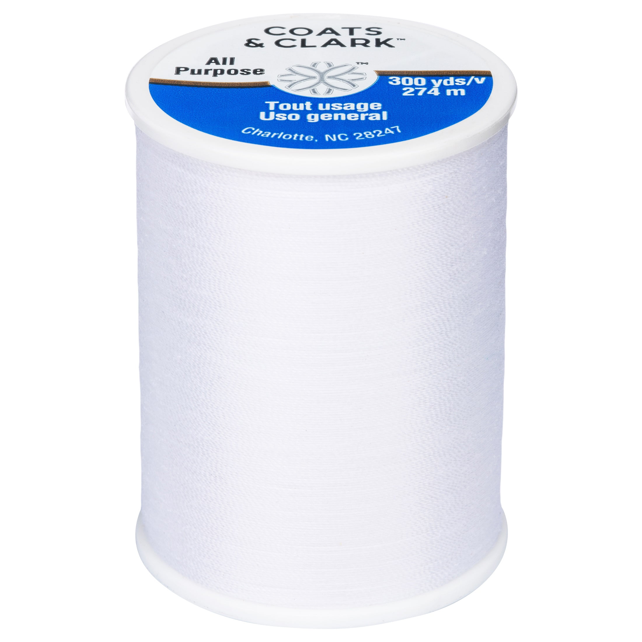 Coats & Clark All Purpose White Polyester Thread, 300 Yards - Walmart.com