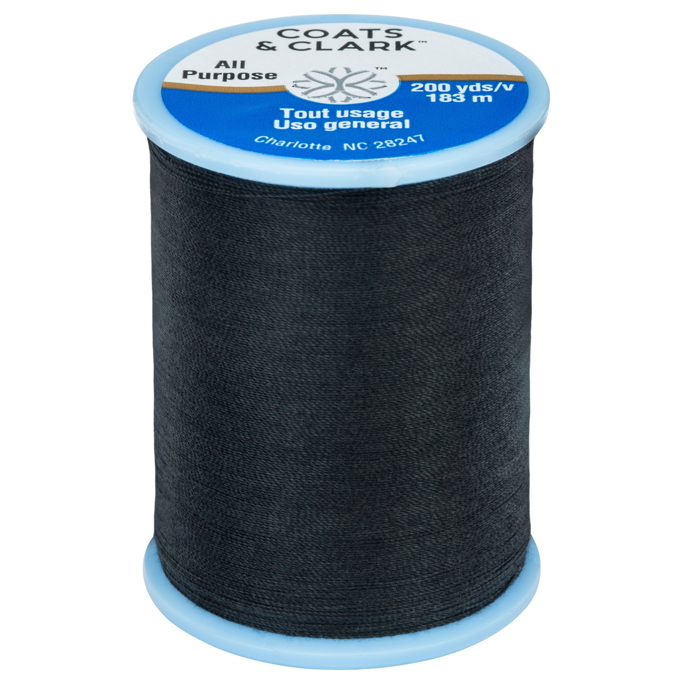 Coats & Clark Black 100% Polyester Sewing Thread, 200 Yards - Walmart.com