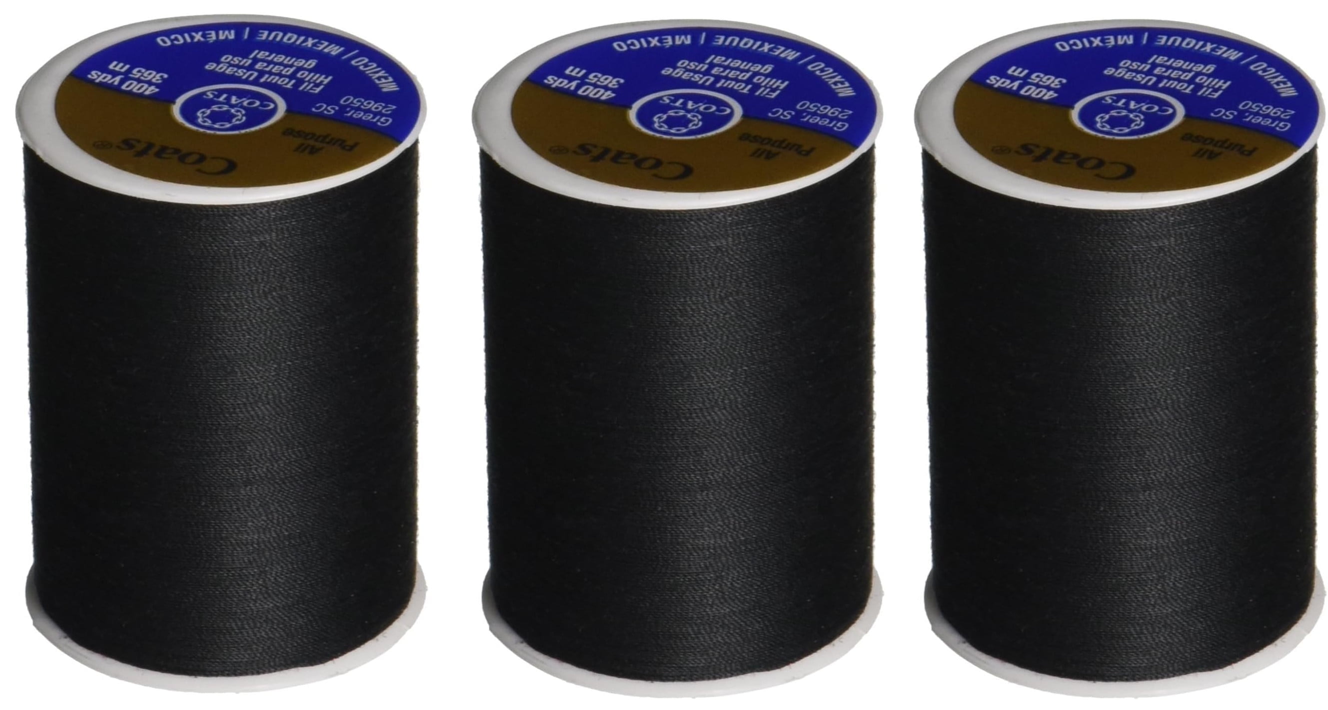 Coats & Clark Dual Duty XP General Purpose Thread, 400 Yards, Black ...