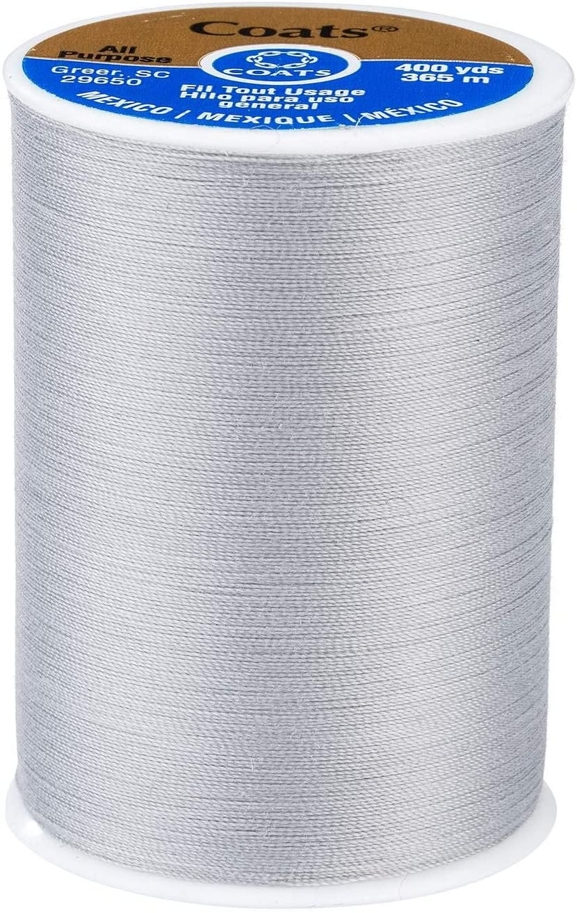 Coats & Clark All Purpose Thread 400yd-Nugrey, Polyester Cover, Sew ...