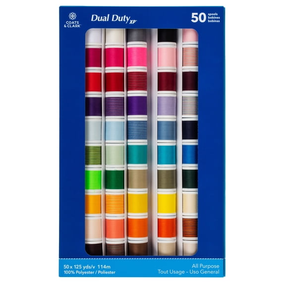 Coats & Clark, All Purpose Thread, 50 Spools, Assorted Colors - Walmart.com