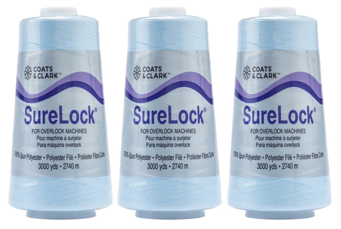 Coats & Clark - SureLock Serger Thread - 3 Pack (Icy Blue) - Walmart.com
