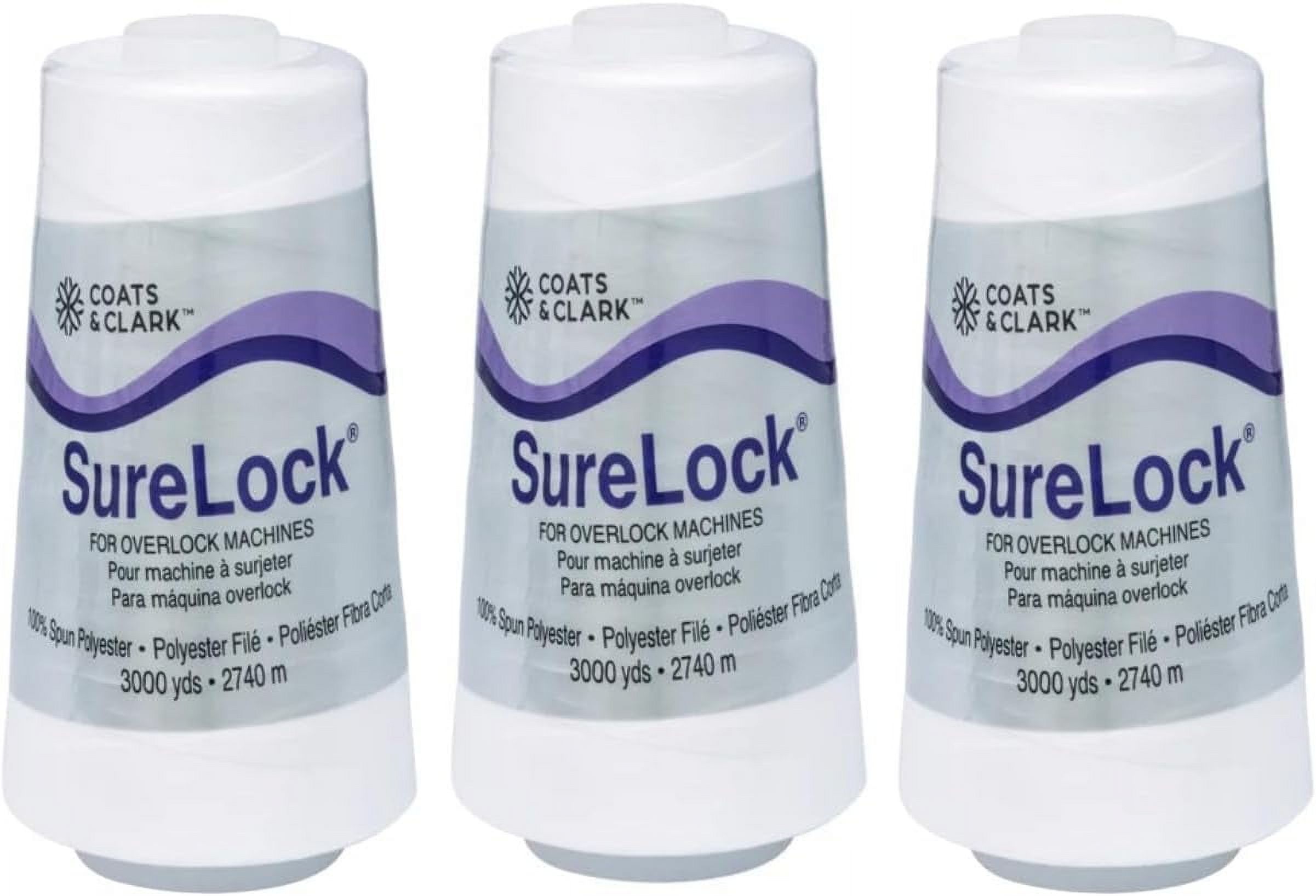Coats & Clark - SureLock Serging Thread - 3 Pack (White) - Walmart.com