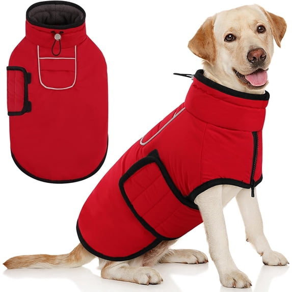 Coats for Dogs, Warm Fleece Winter Jacket with Harness Hole, Warm ...