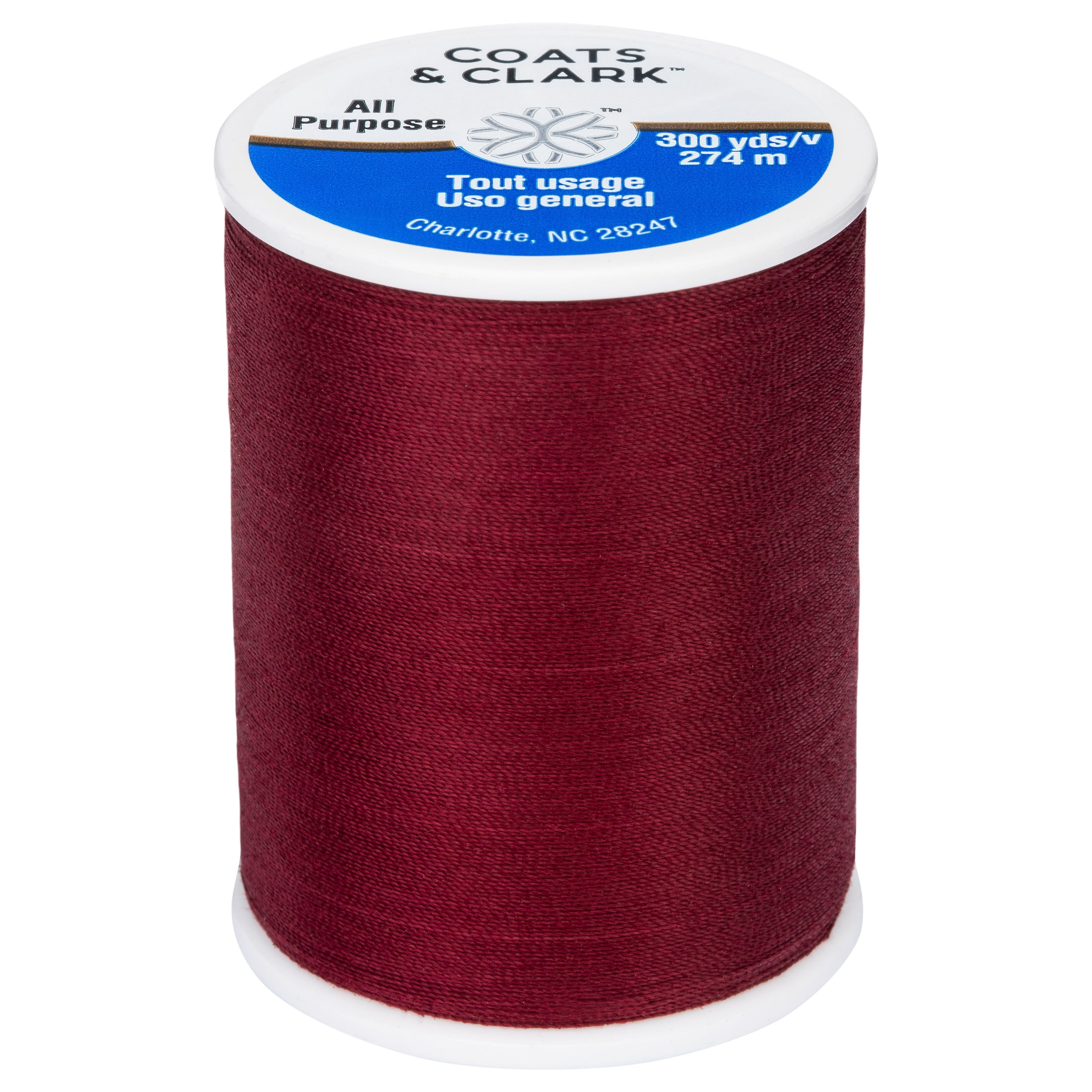 Coats Dual Duty All Purpose Dark Red Thread, 300 Yards - Walmart.com