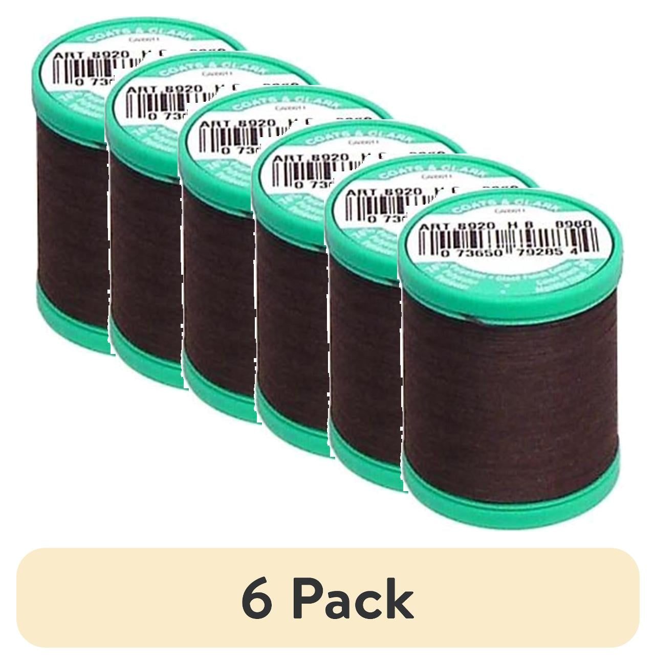 (6 pack) Coats Dual Duty Plus Button & Carpet Thread 50yd-Chona Brown ...