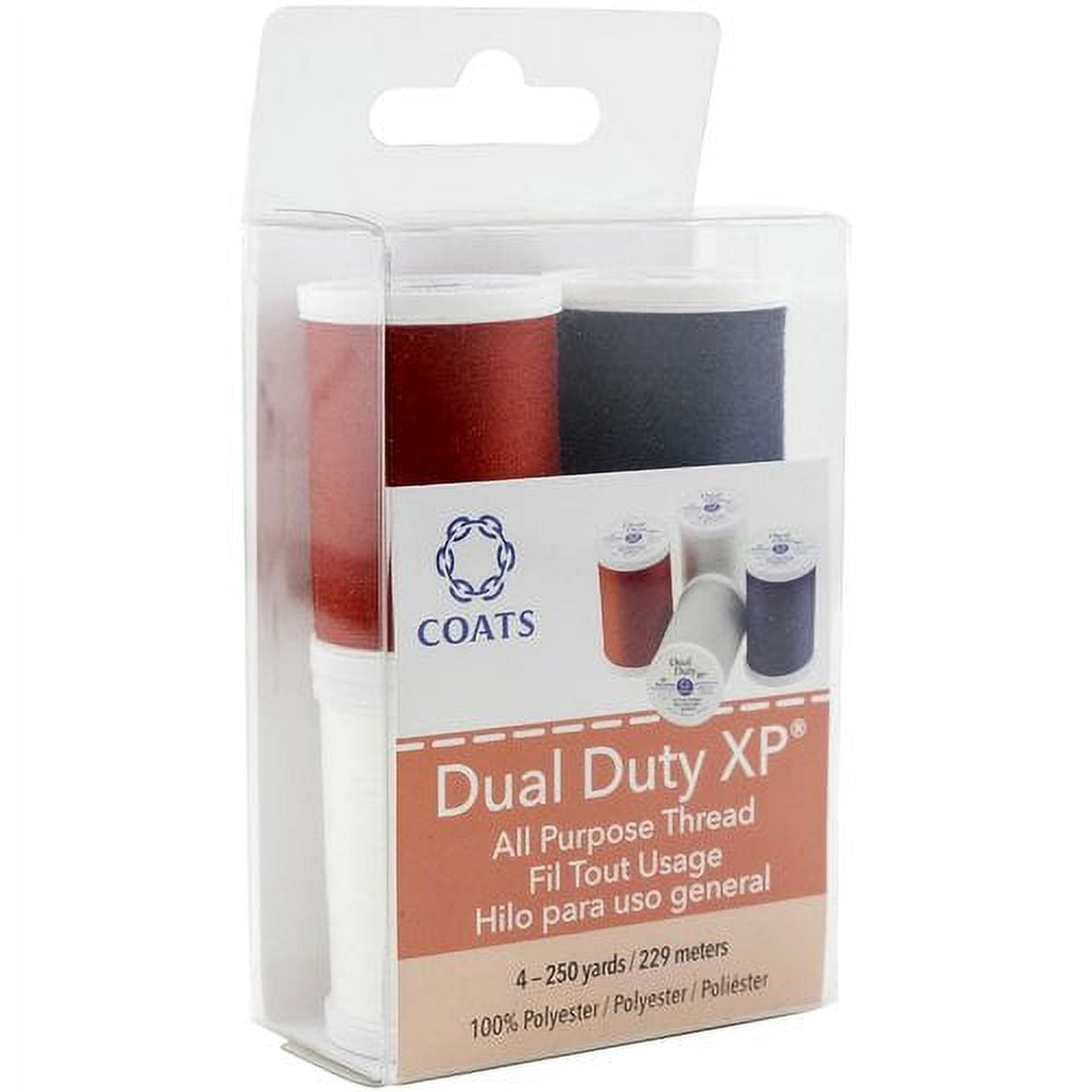 Coats Dual Duty XP All Purpose Thread 250yd Spools-4/Pkg Winter White ...