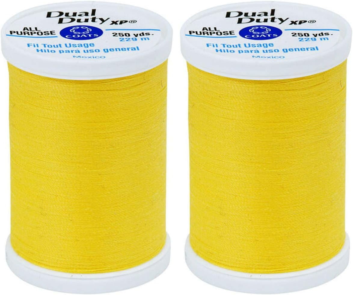 Coats Dual Duty XP General Purpose Thread 250yd, Sun Yellow (S910-7250 ...