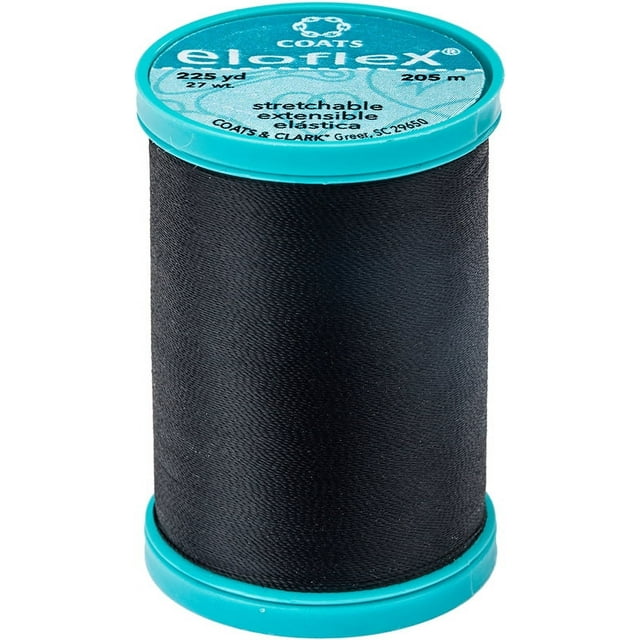 Coats Eloflex Stretch Thread 225yd-Black for Denim, Swimwear ...