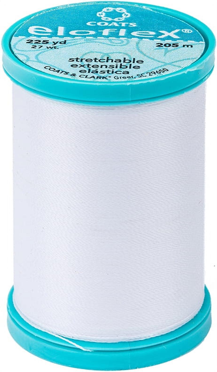 Coats Eloflex Sewing Stretch Thread 225yd-White for Gym Clothing ...