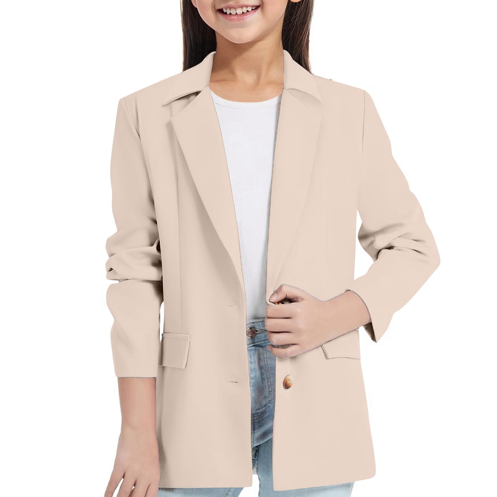 Coats for Girls Kids Child Girls Solid Suit for Special Occasions ...