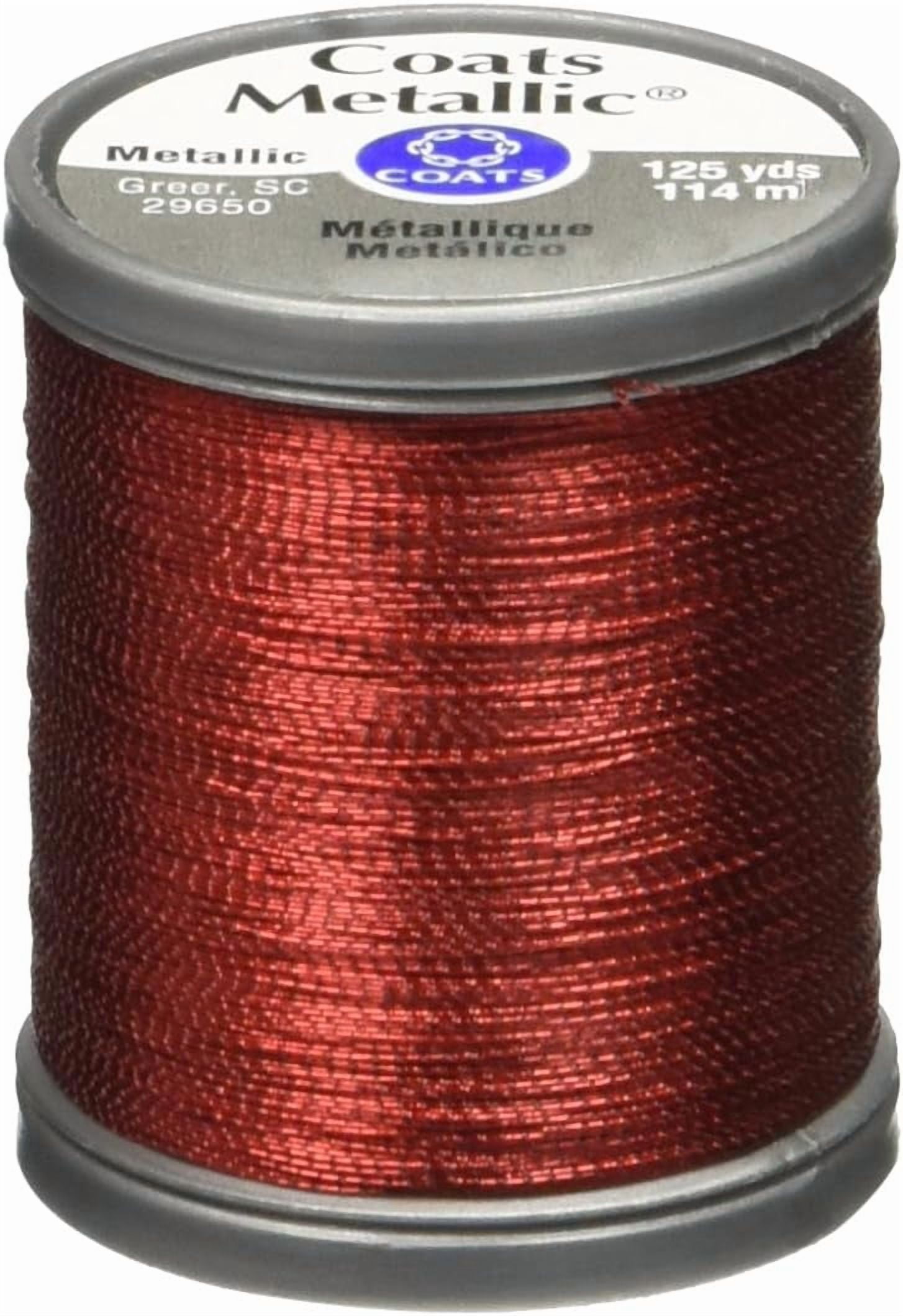 Coats Metallic Thread 125yd Ruby - Walmart.com