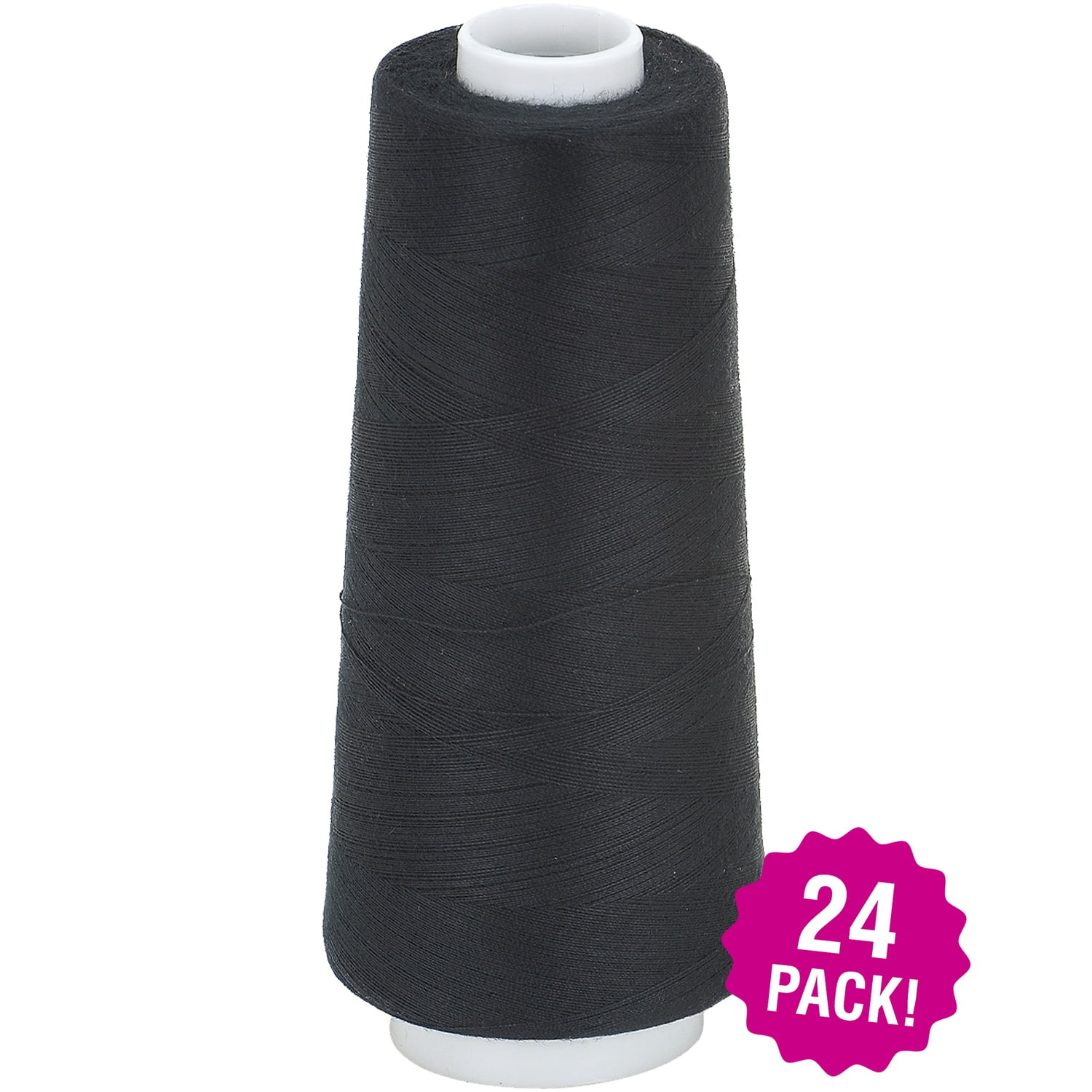 Coats Surelock Overlock Thread 3,000yd - Black, Multipack of 24 ...