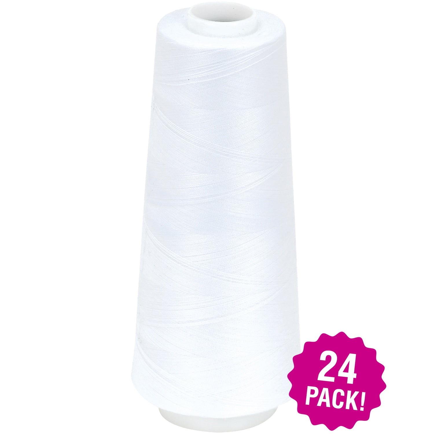 Coats Surelock Overlock Thread 3,000yd - White, Multipack of 24 ...