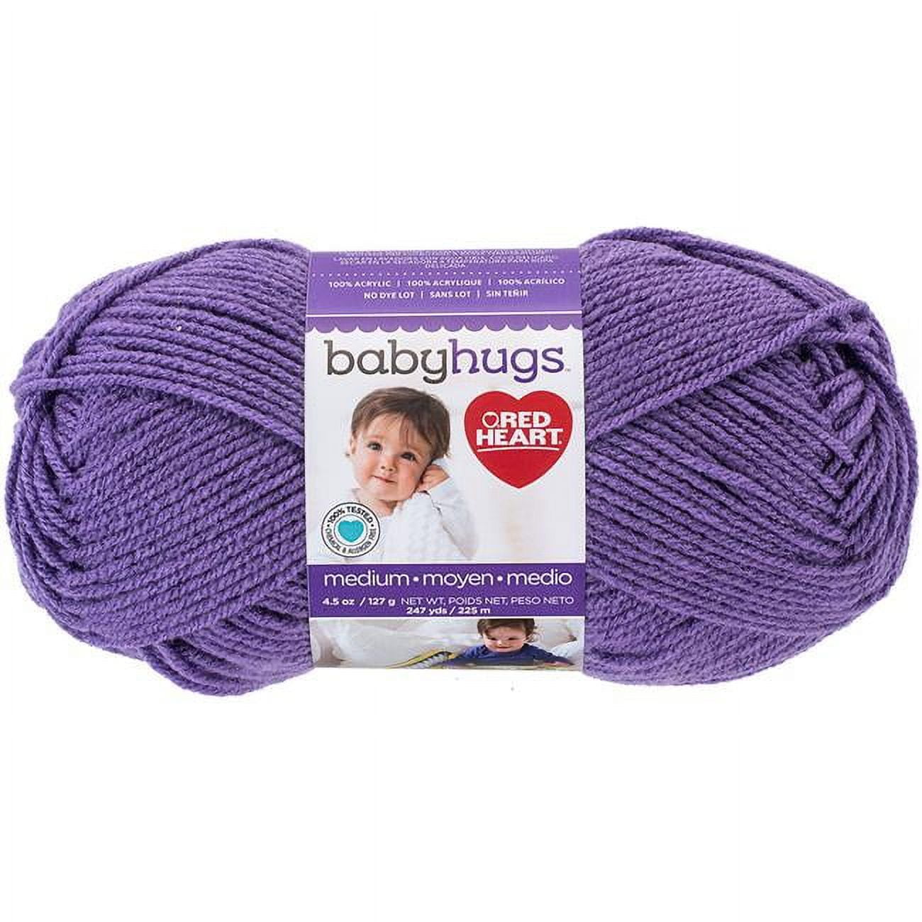 Coats Yarn E404-4538 Yarn Baby Hugs Medium, Lilac - Walmart.com
