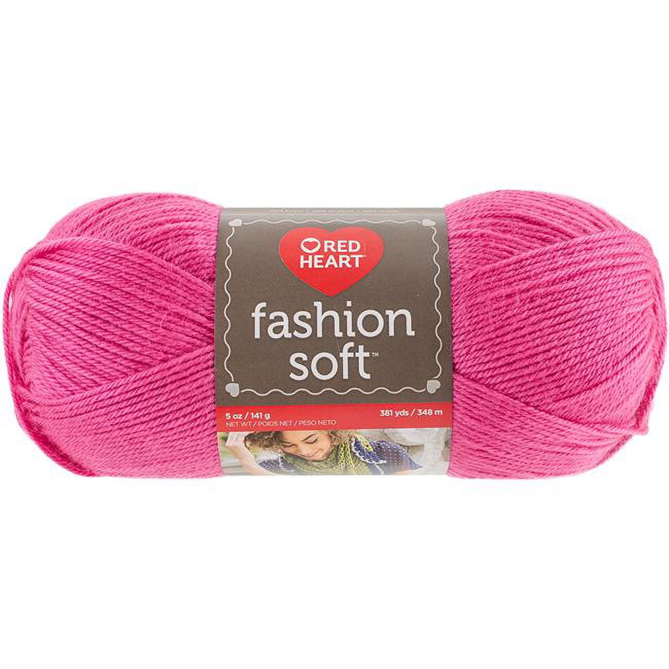 Coats Yarn E845-4702 Red Heart Fashion Soft Yarn-Bright Pink - Walmart.com