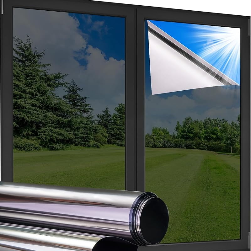 Coavas Window Privacy Film One Way, Reflective Home Glass Mirror Tint ...