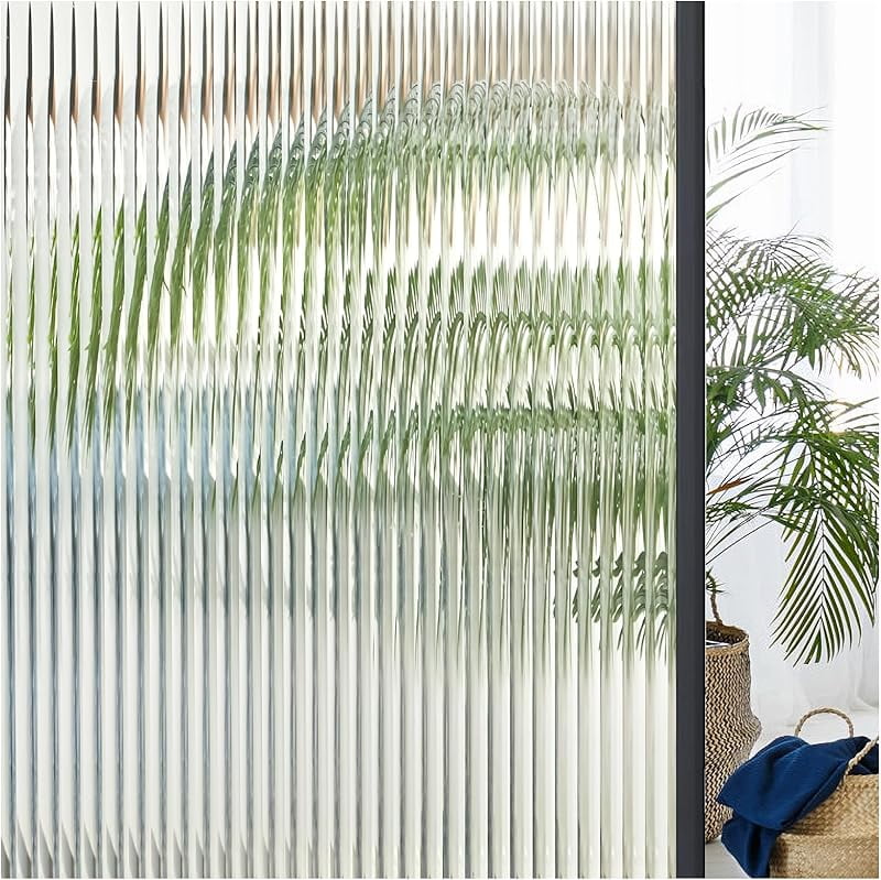 Coavas Window Privacy Film Reeded Glass, Frosted 3D Fluted Glass Window ...