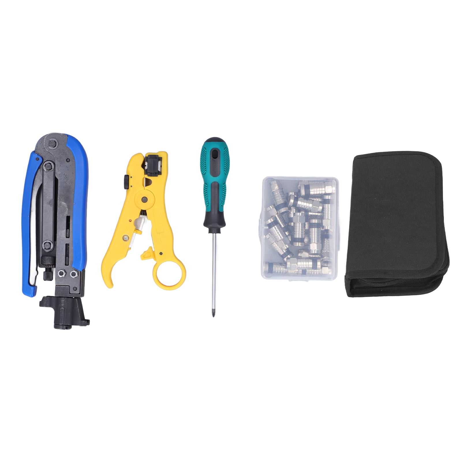 Coax Cable Crimper Kit Multifunctional Coaxial Compression Tool Network ...