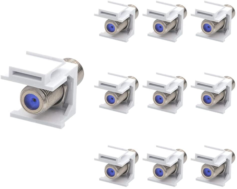 Coax Keystone Jack Insert 3GHz Coaxial Cable Connector, F-Te RG6 Cable ...