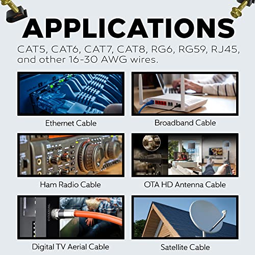 Coaxial Cable Clips (500 Pack) - Black Single Cable Mounting Clamps for ...