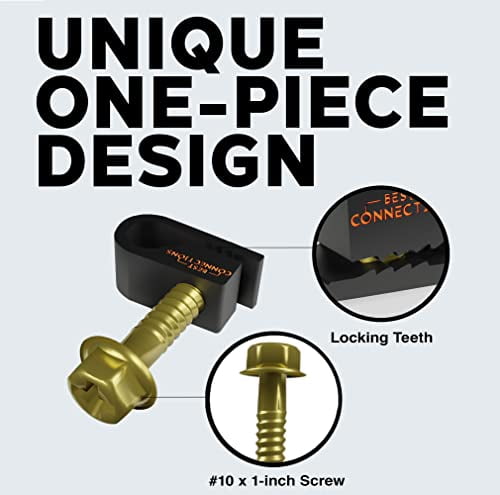 Coaxial Cable Clips (500 Pack) - Black Single Cable Mounting Clamps for ...