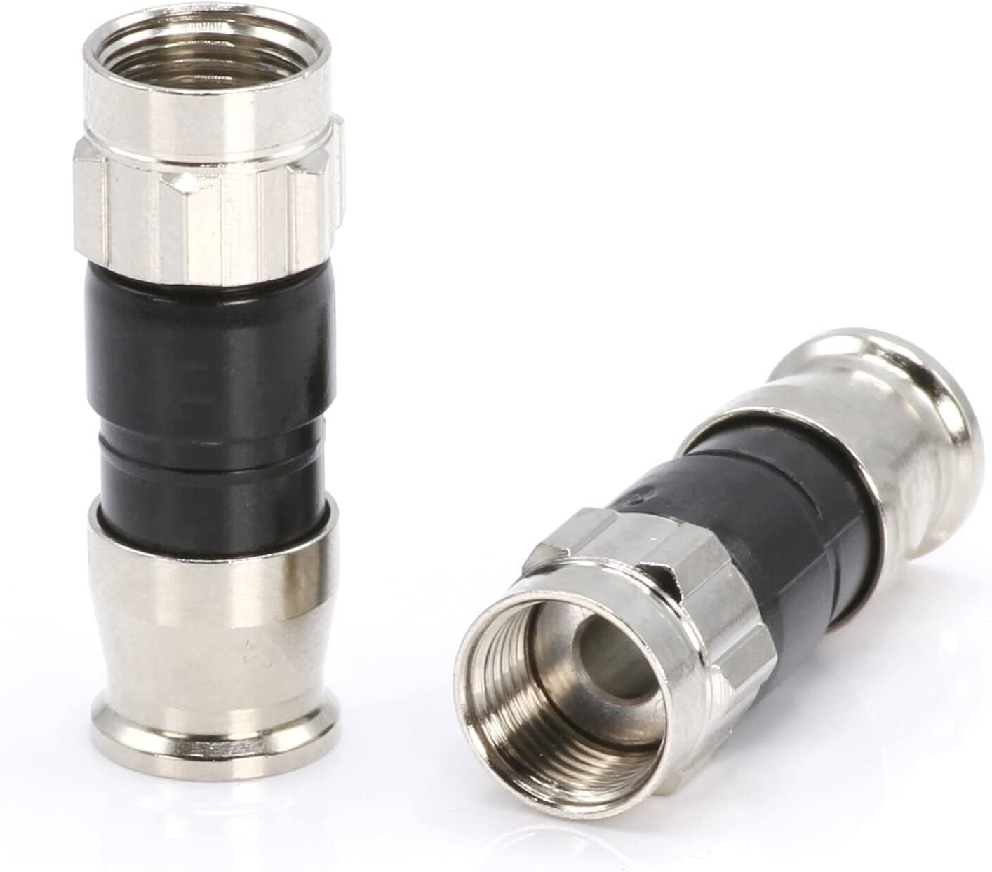 Coaxial Cable Compression Fitting - 25 Pack - Connector - for RG59 Coax ...