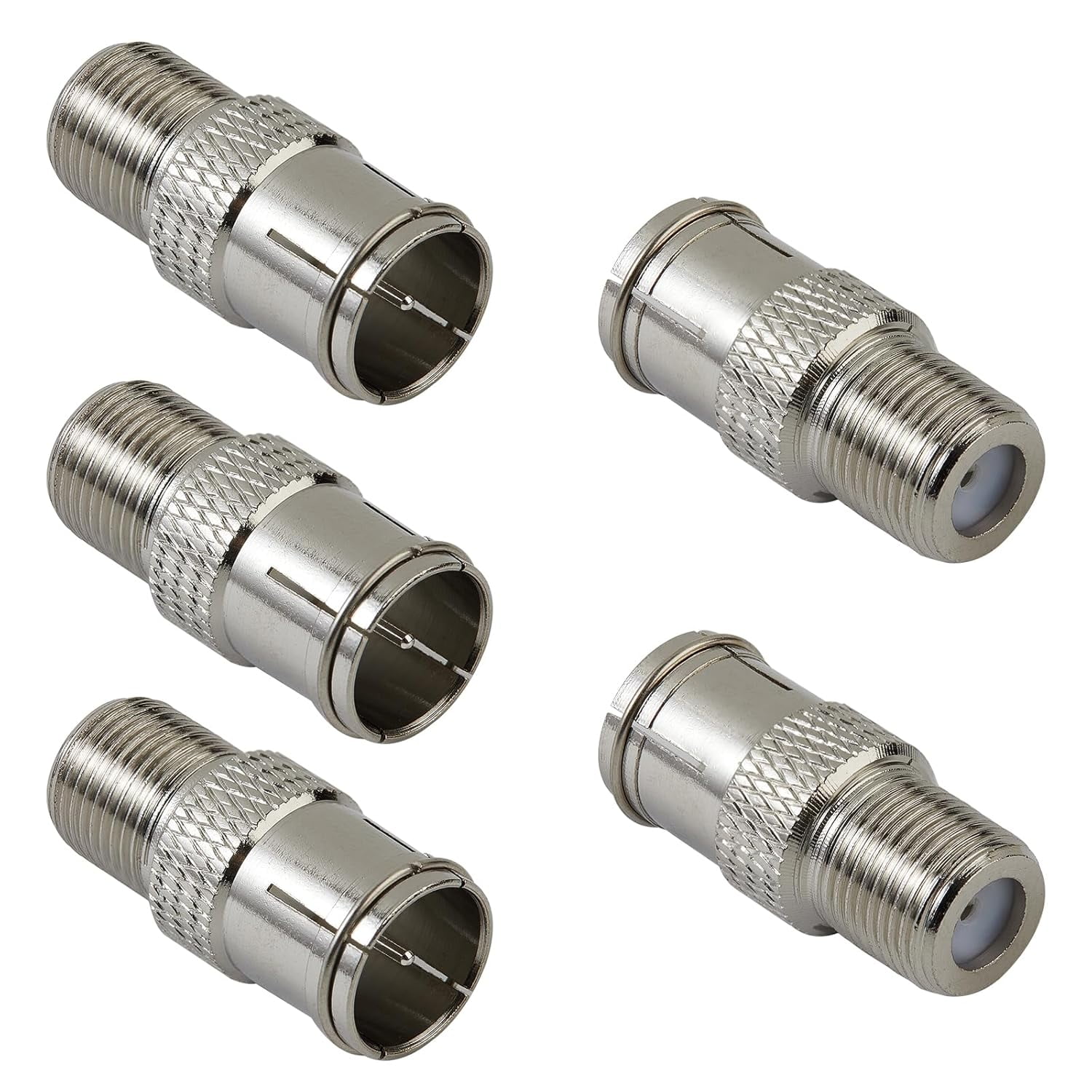 Coaxial Cable Quick Connector Nickel-Plated F-Type RG6 Male to Female ...