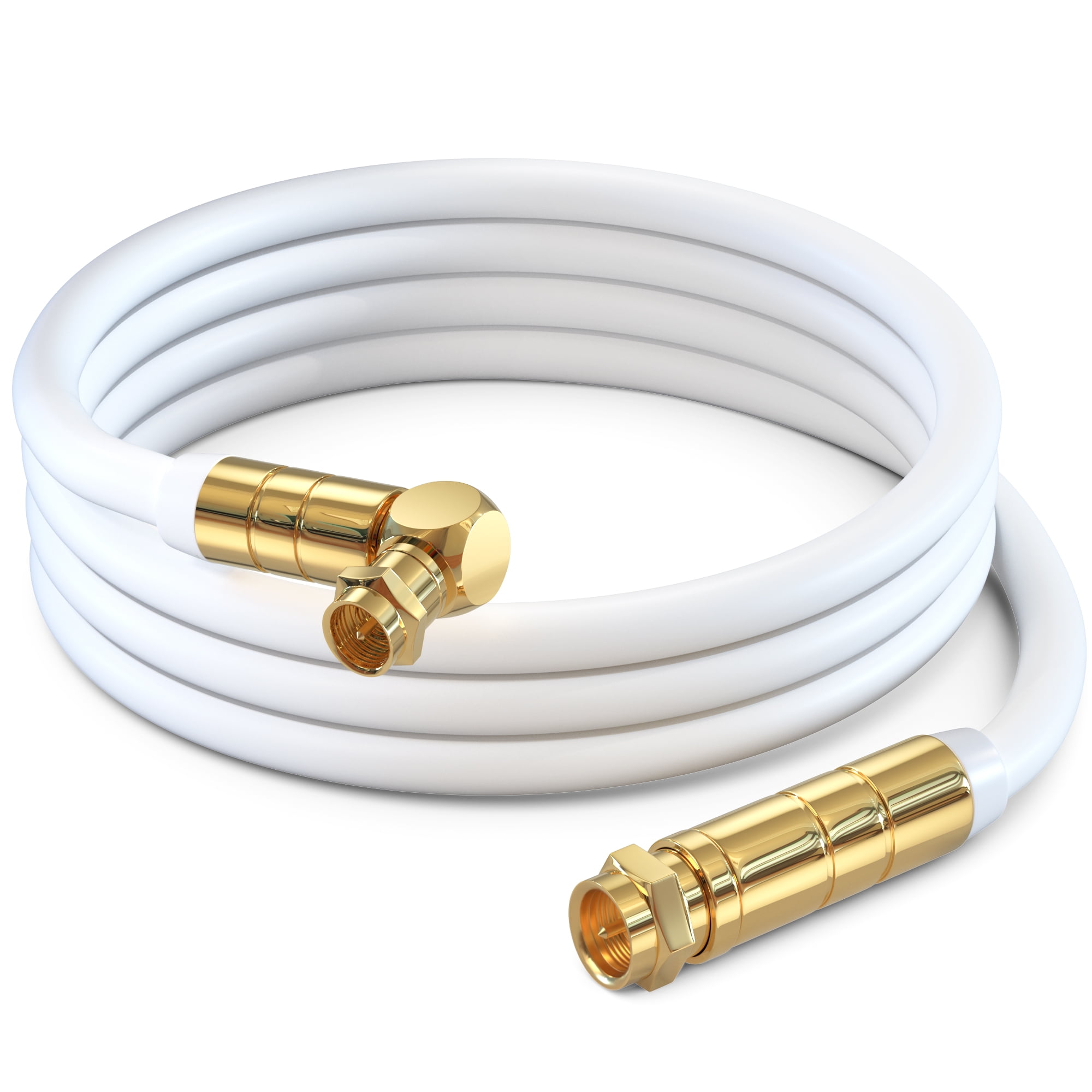 Coaxial Cable RG6 Coax Cord (3 Feet) Triple Shielded Wire CL3 in-Wall ...